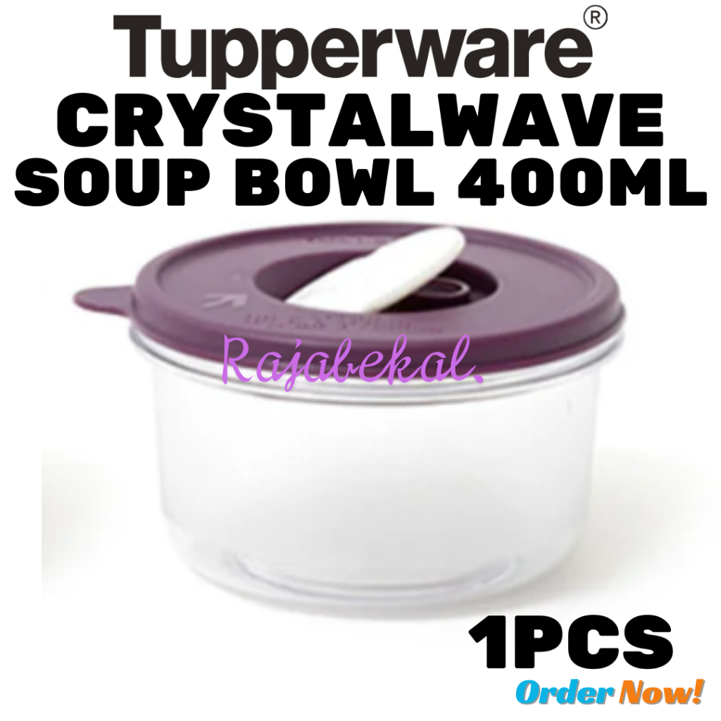 Jual PROMO Tupperware Crystalwave Soup Bowl 400ml ECER 1pcs | Shopee ...