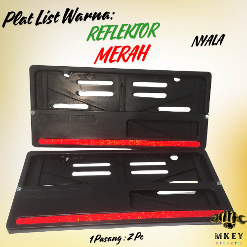 Jual Bingkai Plat Motor Universal Reflektor Merah Original Standar ...
