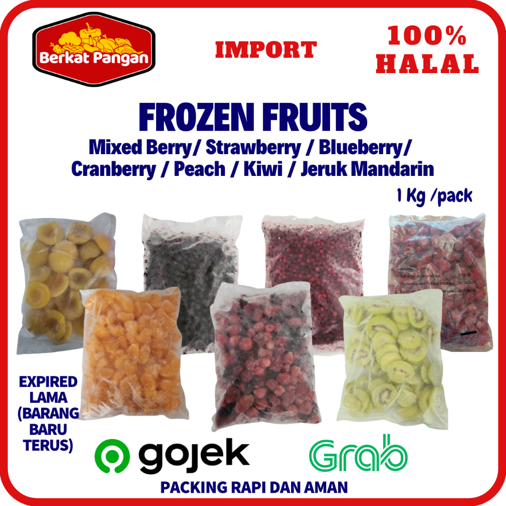 Jual Frozen Fruits Mixed Berry / Strawberry / Blueberry / Cranberry ...