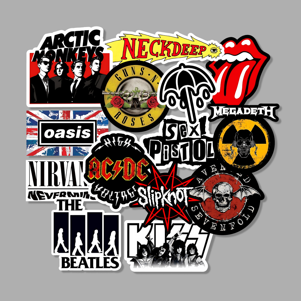 Jual STIKER BAND MUSIC ISI 15PCS - ANTI AIR, STIKER AESTHETIC, HELM ...