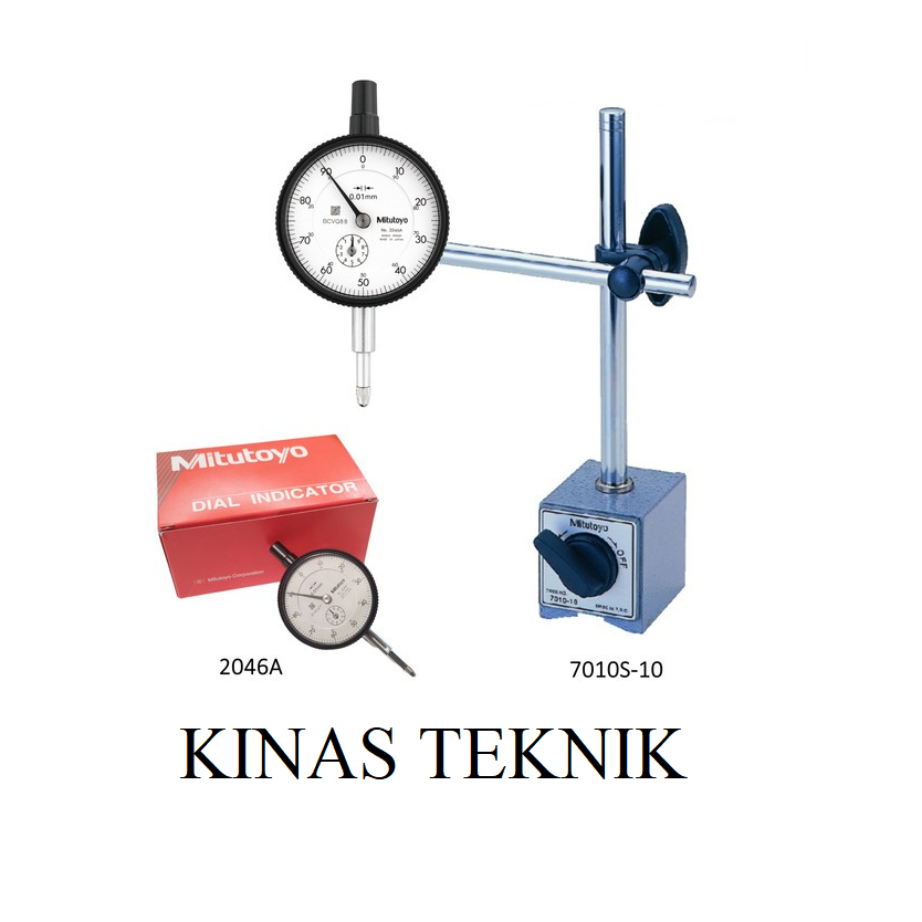Jual Dial Indicator MITUTOYO 2046A + Magnetic Base 7010S-10 Stand (Set) | Shopee Indonesia