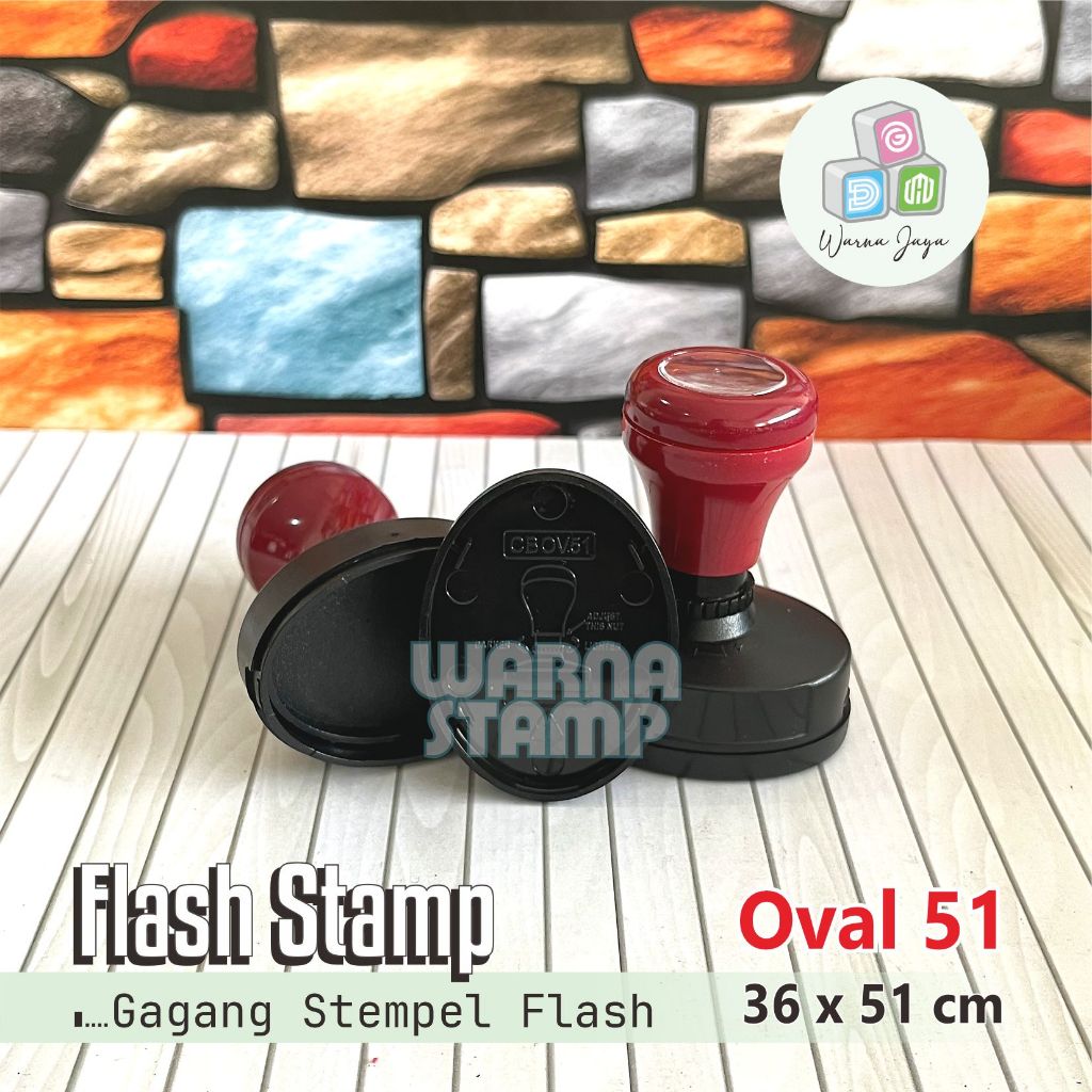 Jual Gagang Stempel Flash Oval 51 ( 36 x 51 mm ) / Paket 1 Biji / Gagang Stamp Flash Oval ...