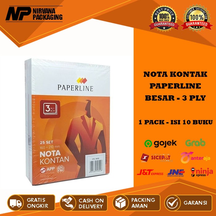 Jual NOTA KONTAN BESAR 3 PLY 3PLY PAPERLINE RANGKAP 3 / B3 PPL – 1 PACK ...