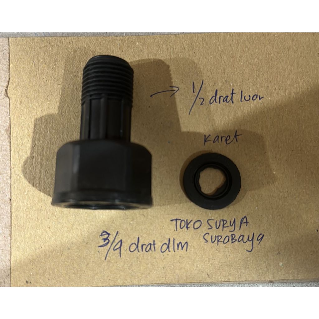 Jual Mur kopling PDAM PLASTIK sock naple 1/2 sambungan meteran nepel ...