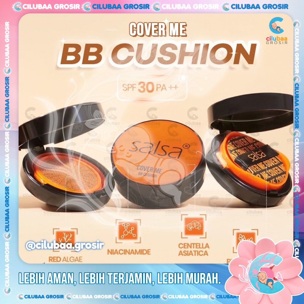 Jual CILUBAA SALSA Cover Me BB Cushion SPF 30 || Foundation Make Up ...