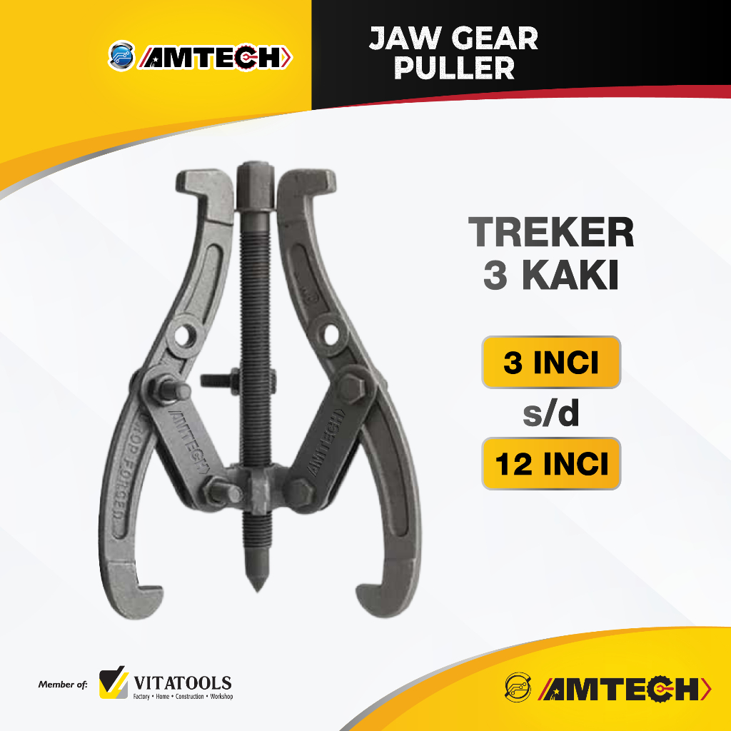 Jual AMTECH Treker 3 Kaki 3 inch 4 inci / Gear Puller 3 Jaw Tracker 3 ...