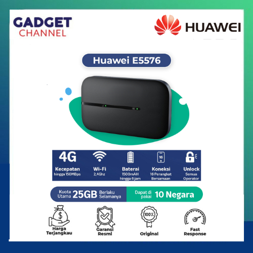 Jual Huawei Modem WiFi E5576 4G LTE 150Mbps XL GO (25 GB) | Shopee ...