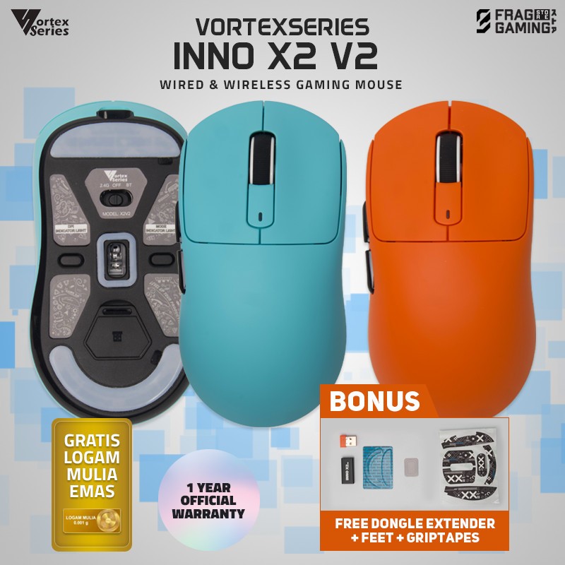 Jual Vortexseries Vortex INNO X2 Super Light Wireless Gaming Mouse | Shopee Indonesia