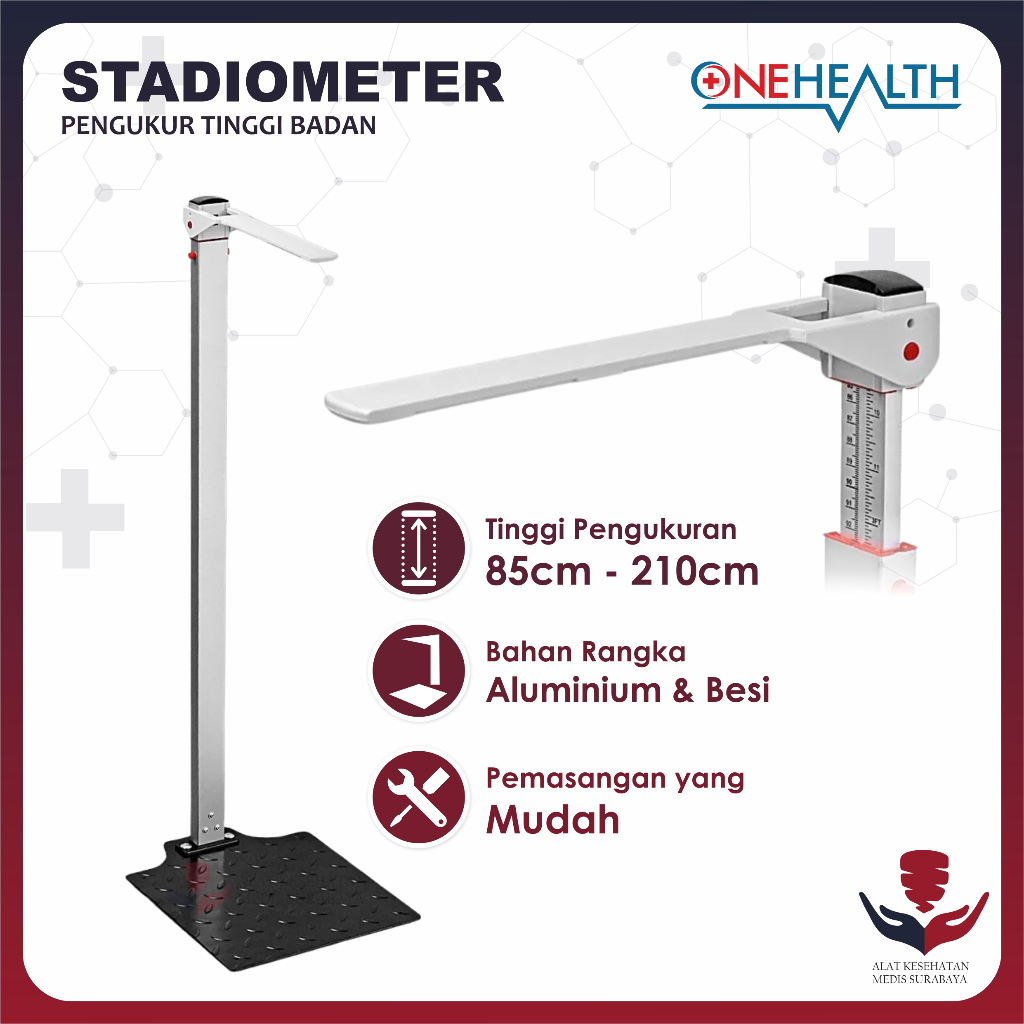 Jual OneHealth Stadiometer Portable Alat Ukur Pengukur Tinggi Badan ...