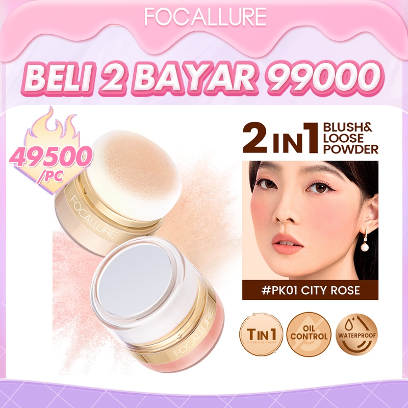 Jual FOCALLURE Oil-Control Setting Powder Loose Powder & High Pigmented ...