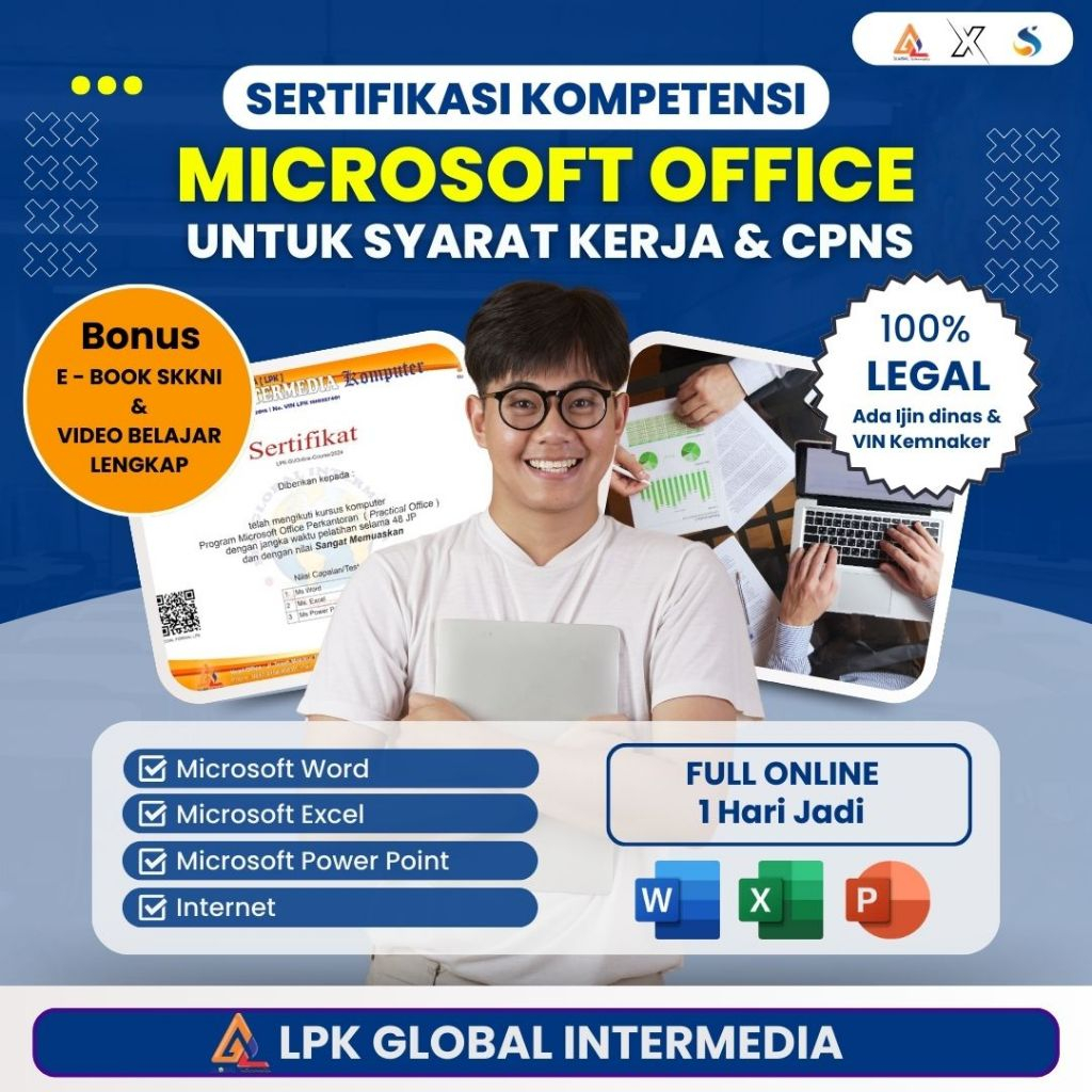 Jual Pelatihan Microsoft Office Sertifikat Komputer Resmi | CPNS 2026 ...