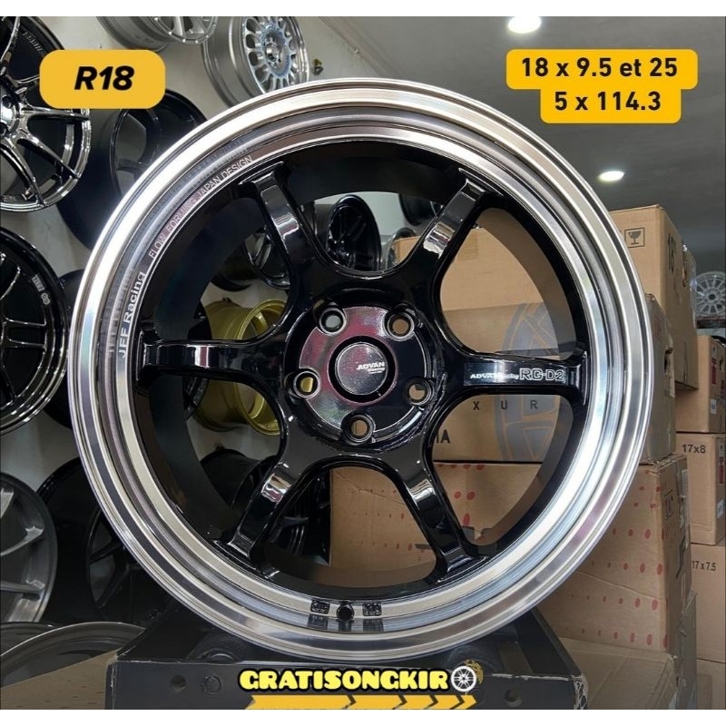 Jual Velg mobil racing r18 ADVAN RG D2 FLOW FORMING LEBAR 9,5 ET 25 velg mobil ring 18 velg ...