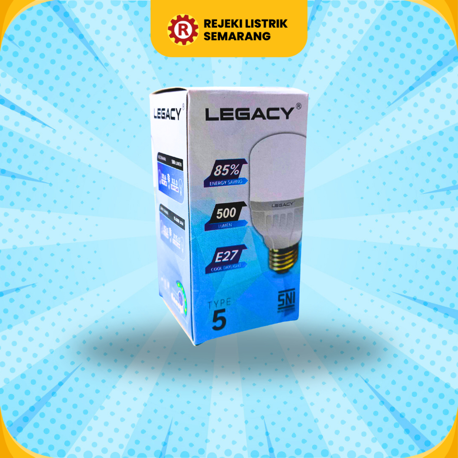 Jual LAMPU LED MURAH MERK LEGACY 5W WARNA PUTIH, LED MURAH MERIAH, LED ...