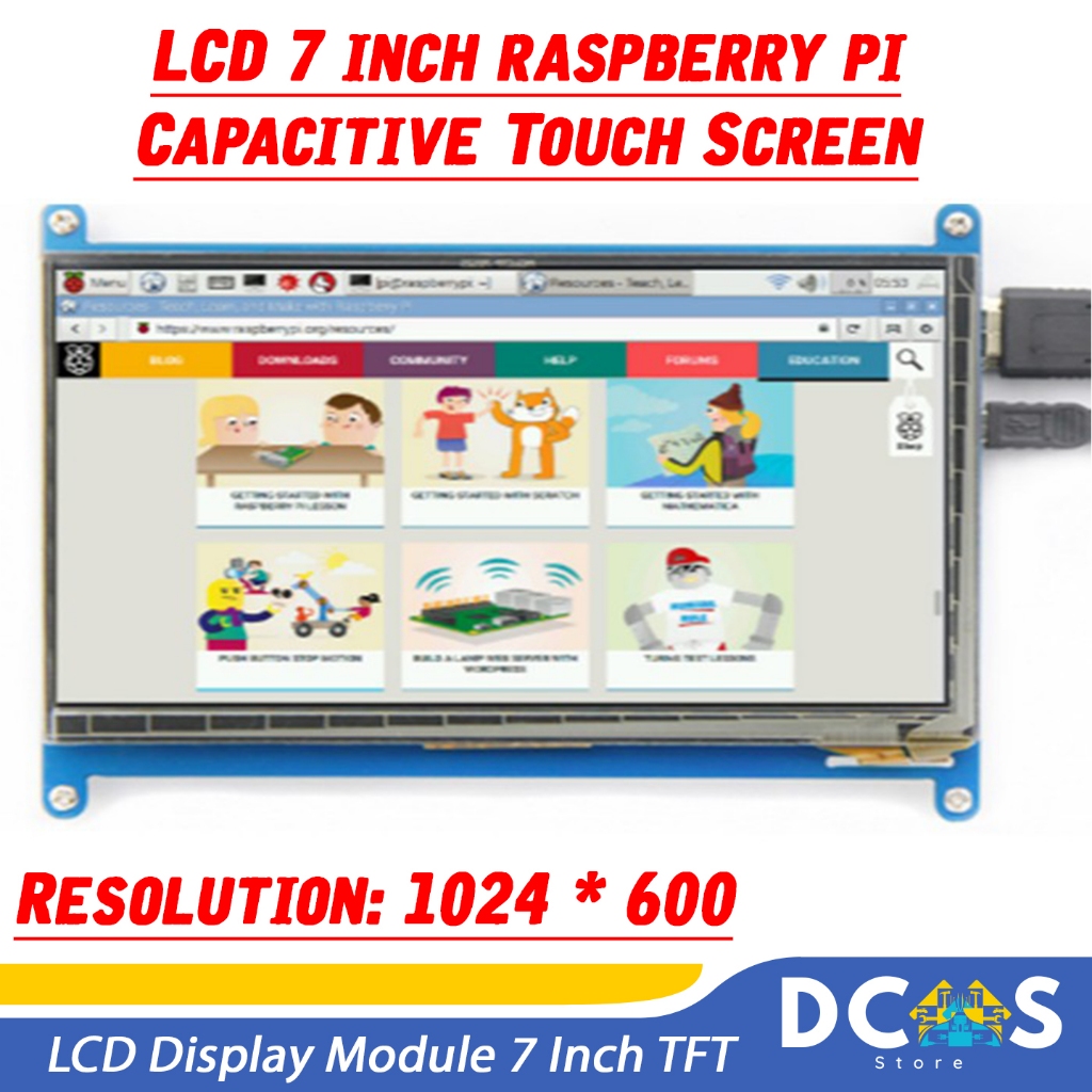 Jual LCD 7 inch raspberry pi Capacitive Touch Screen LCD HDMI interface ...