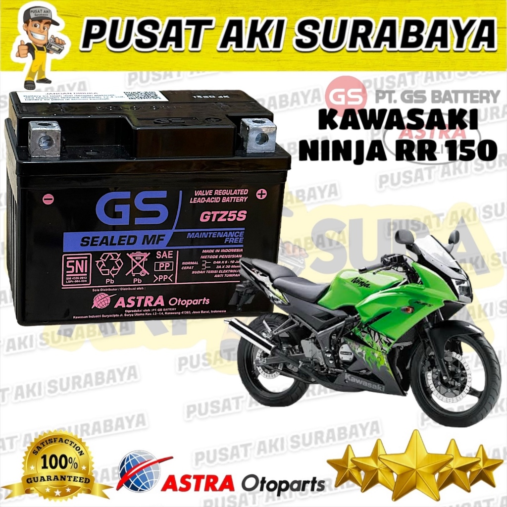 Jual TERBARU AKI GS ASTRA GTZ5S ACCU MOTOR NINJA RR 150 REVO SERIES ABSOLUTE REVO FIT SUZUKI ...