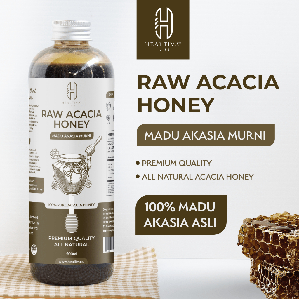 Jual HEALTIVA MADU AKASIA | RAW ACACIA HONEY | MADU MURNI HUTAN AKASIA ...