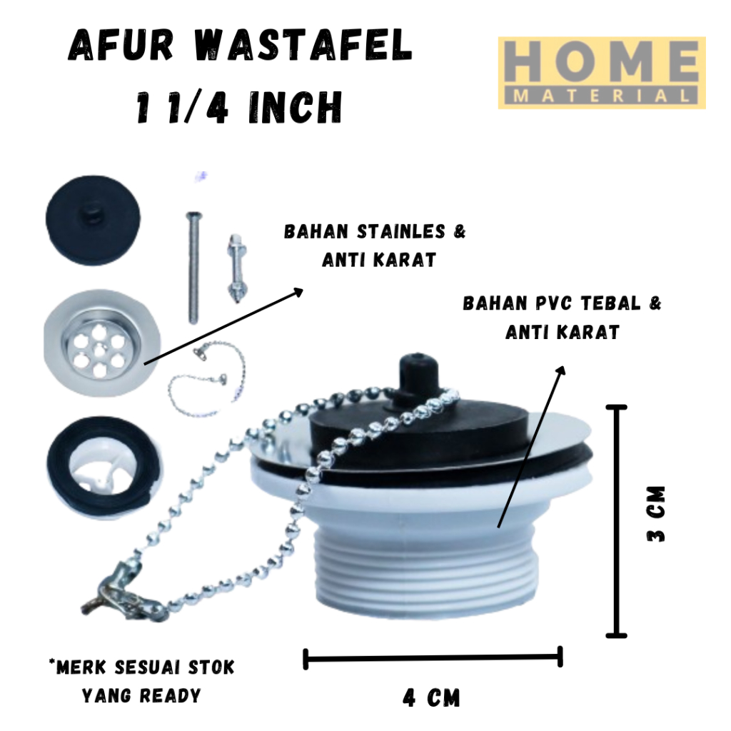 Jual Afur Wastafel Bak Cuci Piring 1 1/4 inch 1 1/2inch / afur wastafel ...