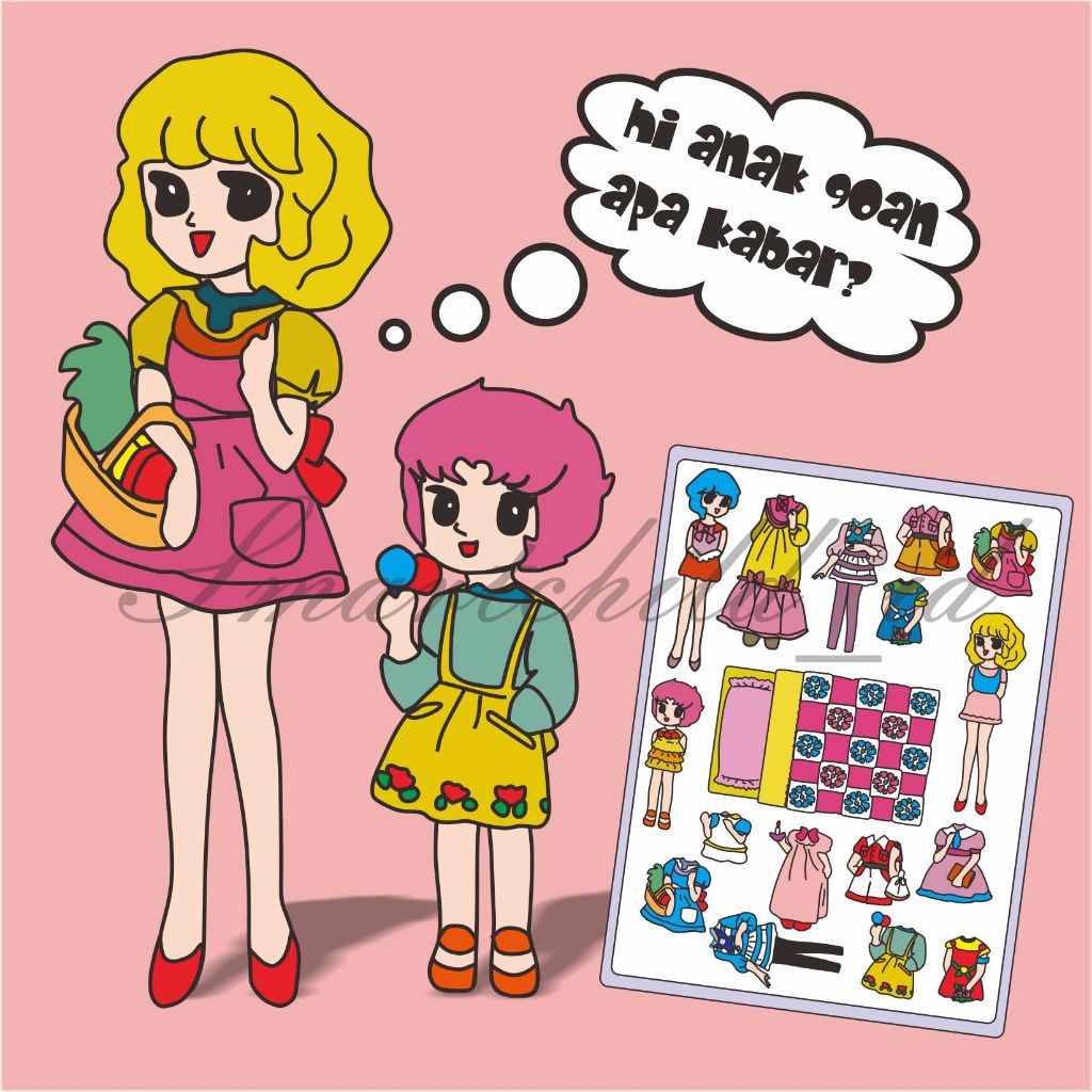 Jual Bp bpan mainan orang orangan kertas jadul barbie kertas BPBPAN ...
