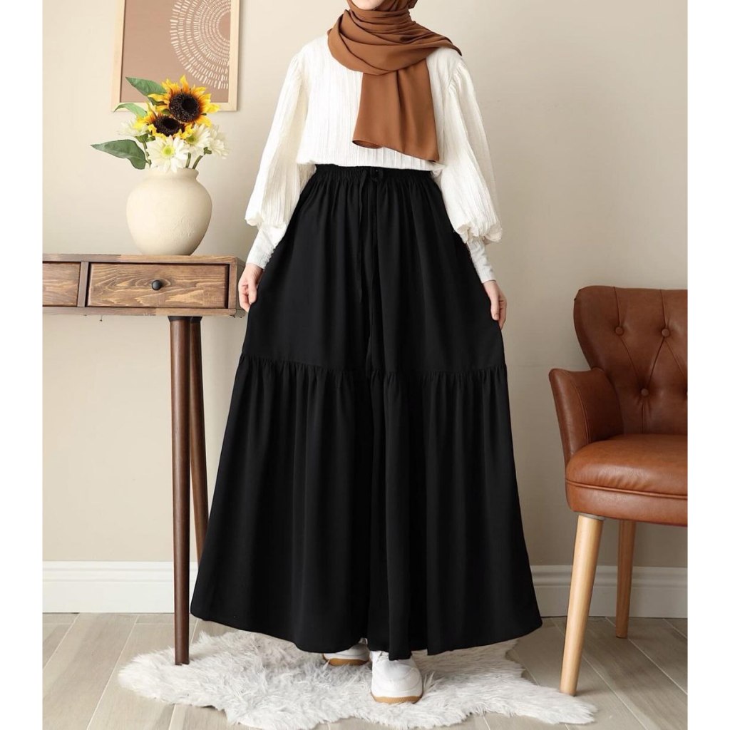 Jual Rok crinkle premium rok kringkel panjang premium skirt vintage rok ...