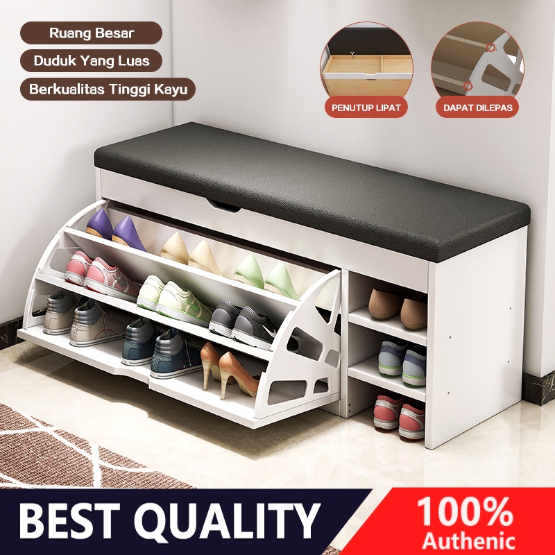 Jual Rak Sepatu / Bangku yang Bisa Duduk Sambil Ganti Sepatu/Lemari ...