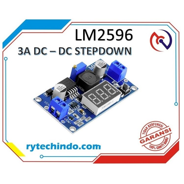 Jual LM2596 DC-DC Step Down 3A Adjustable With Volt Meter | Shopee Indonesia