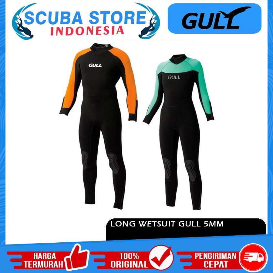 Jual Long Wetsuit Gull Neoprene 5mm Fullsuit Men Women Baju Pakaian ...