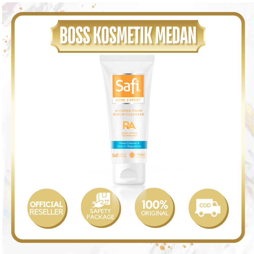 Jual SAFI RA Acne Expert Whipped Foam Sebum Cleanser 100g / Sabun Wajah ...