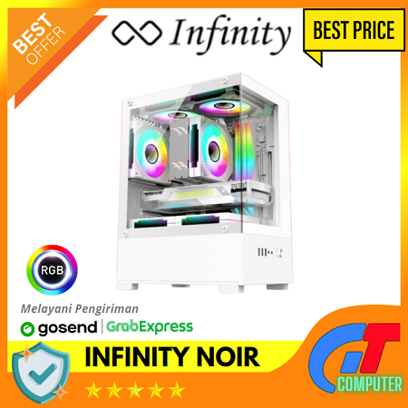 Jual INFINITY NOIR FREE 3 FAN - M-ATX GAMING CASE CASING PC | Shopee ...