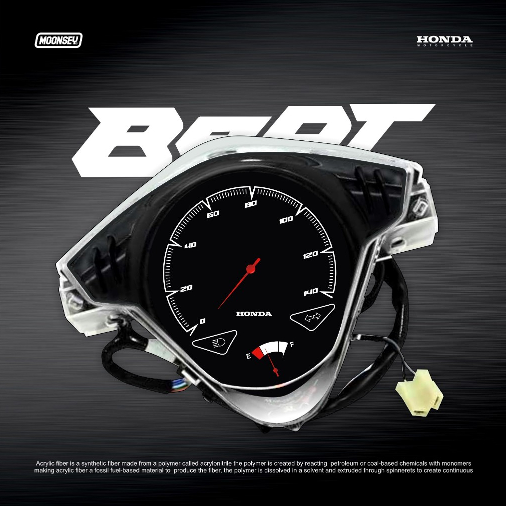 Jual Papan Panel Speedometer Honda Beat Karbu ( PREMIUM HITAM POLOS ...