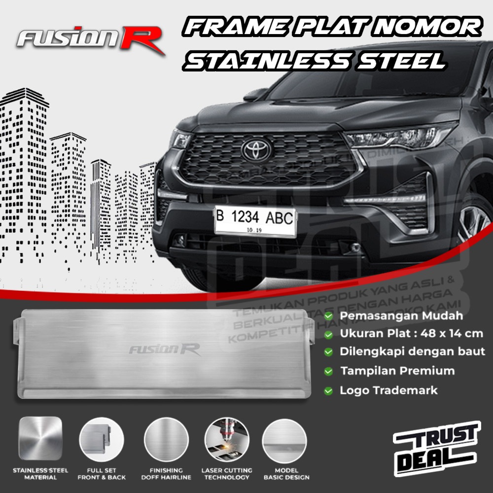 Jual Cover PLAT NOMOR MOBIL Premium Dudukan Plat Nomor Mobil Stainless ...