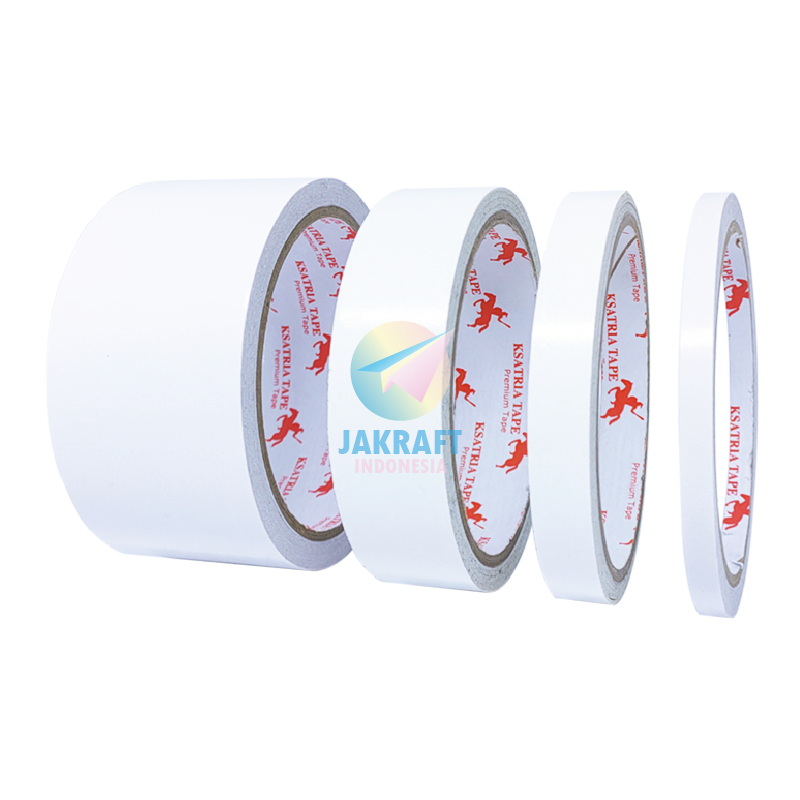 Jual Double Tape Perekat Ganda 2 Sisi Ukuran 6 mm / 12 mm / 24 mm / 48 mm x 12 Meter | 6mm ...