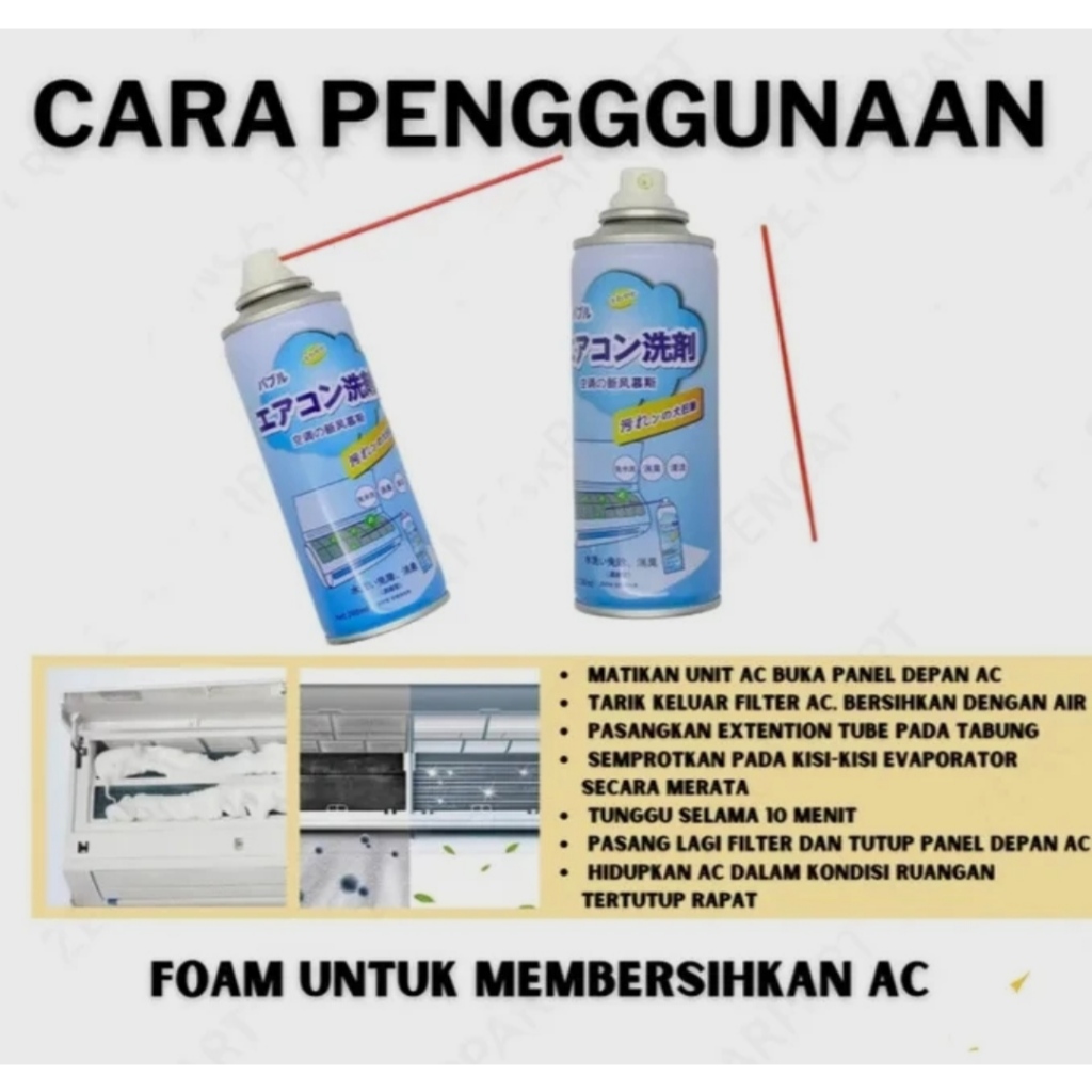 Jual AC Cleaner Foam Pembersih Ac Mobil Rumah 350 ml | Shopee Indonesia