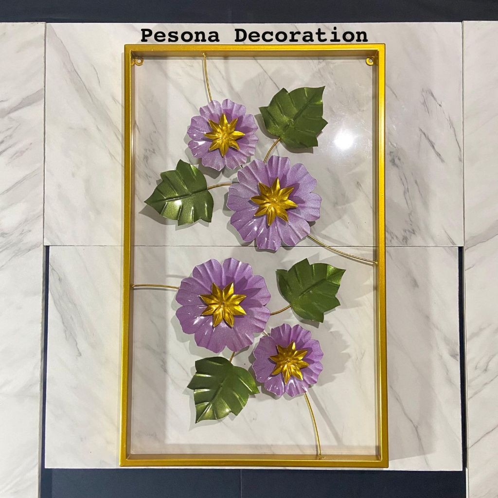 Jual Wall Decor Besi Pesona Bunga Rose Medium Frame Aesthetic / Wall ...