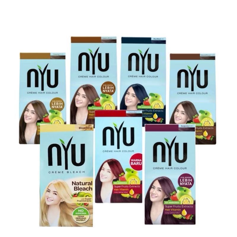 Jual NYU CREME HAIR COLOUR Pewarna Rambut/ Cat Rambut Natural (TANPA ...