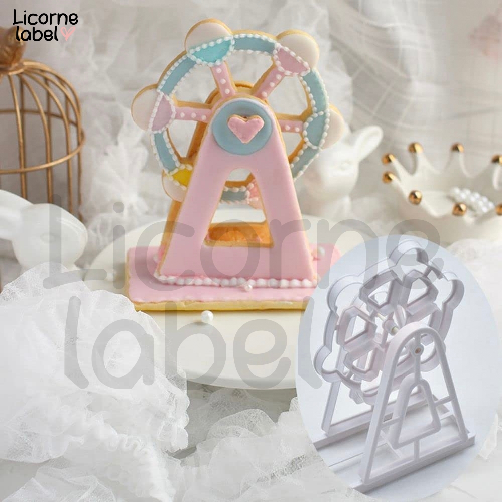 Jual Baking Mold 3pcs Ferris Wheel Biscuit Mold Set Plastic Pemotong ...