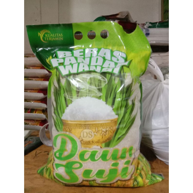 Jual Beras Pandan Wangi cap Daun suji 5 Kg | Shopee Indonesia