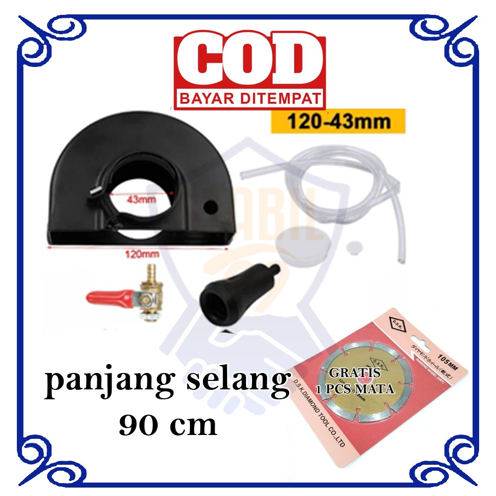 Jual Alat Pelindung Debu Cover Gerinda Kran Anti Debu 4" Selang Air ...