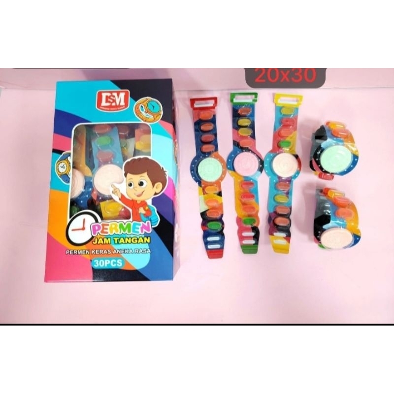 Jual Permen Jajanan Anak Warung Jam Tangan Permen Keras Aneka Rasa Isi ...