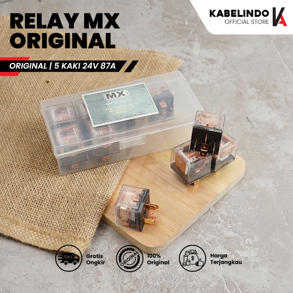 Jual 【MX】Relay MX Transparan Kaki 5 Pin 87a Pemutus Arus 24V 30/40A ...