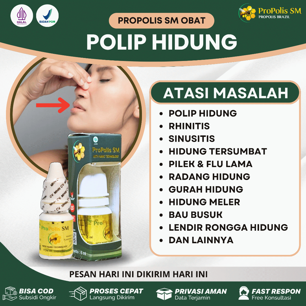 Jual Obat Polip Hidung Sinusitis Benjolan Dalam Hidung Keluar Cairan ...