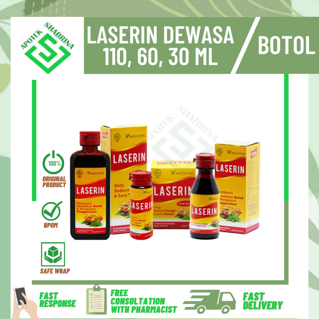 Jual LASERIN DEWASA 30 ML, 60 ML, 110 ML / OBAT BATUK | Shopee Indonesia