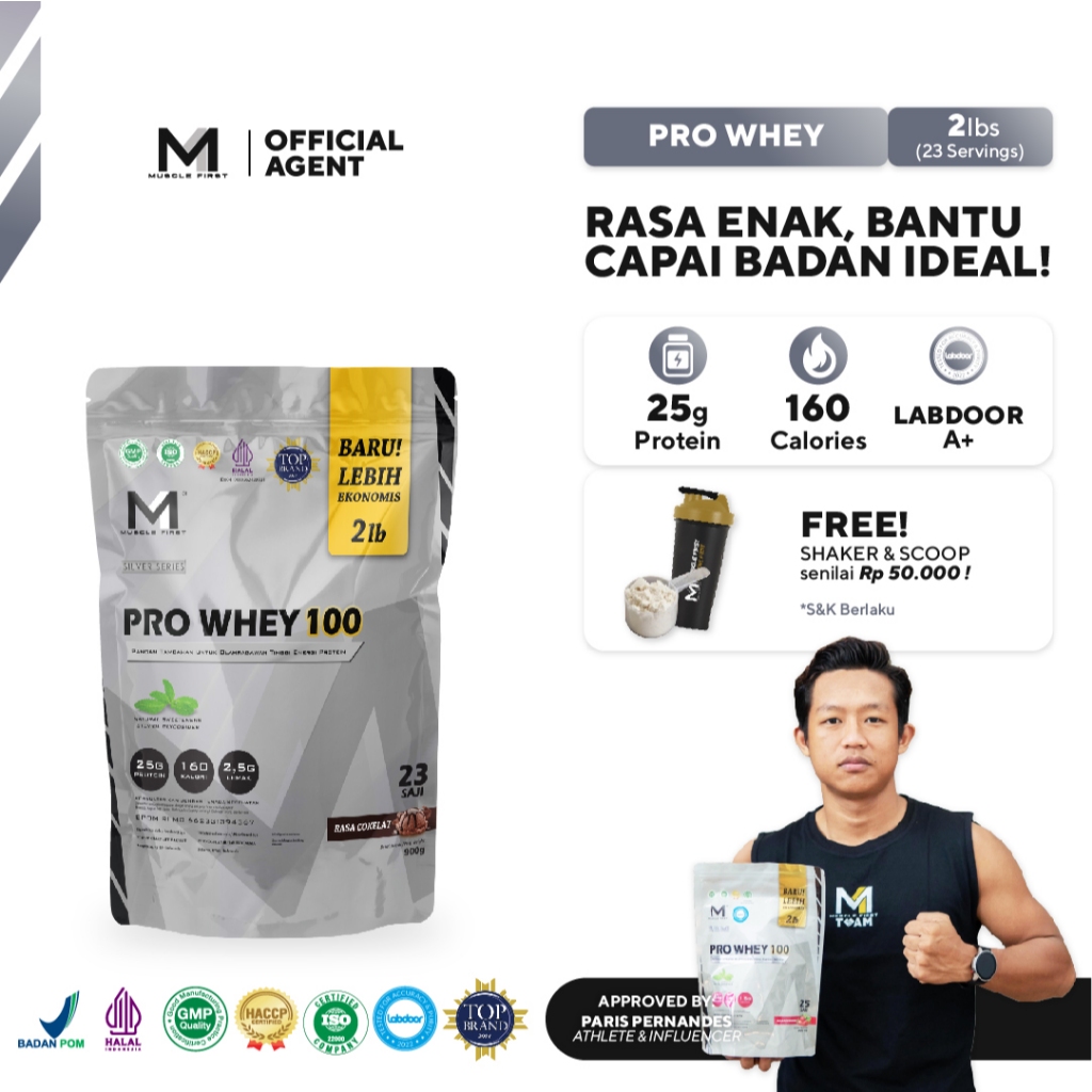 Jual MUSCLE FIRST Pro Whey 100 2lbs - Whey Protein Suplemen Fitness ...