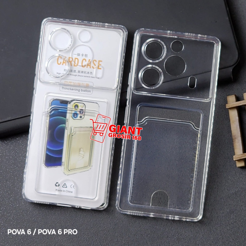 Jual TECNO POVA 6 TECNO POVA 6 PRO CLEAR CARD CASE SLOT KARTU CASE ...