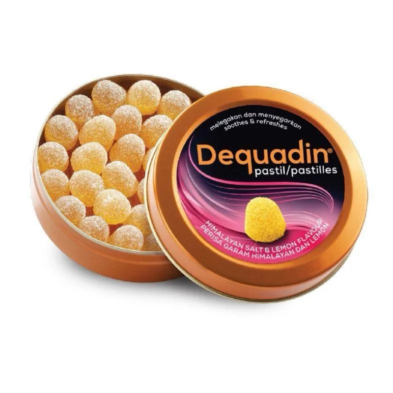 Jual DEQUADIN Throat Lozenges Lemon /Mint Pastiles 100% Original ...