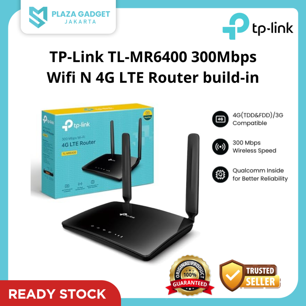 Jual TP-Link TL-MR6400 300Mbps Wifi N 4G LTE Router build-in 4G LTE ...