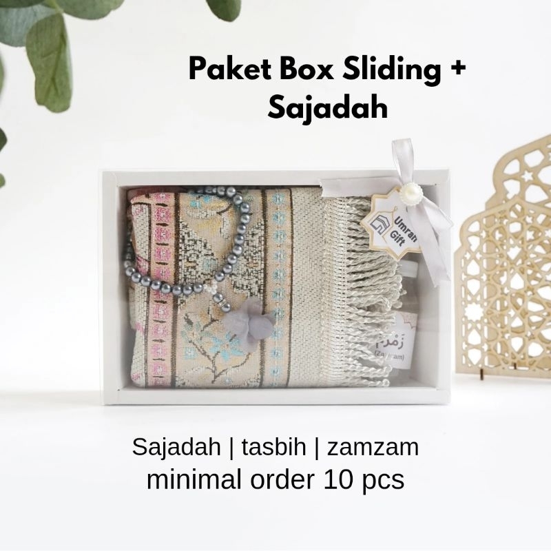 Jual Paket Souvenir oleh oleh umroh haji sajadah box mika tasbih dan ...