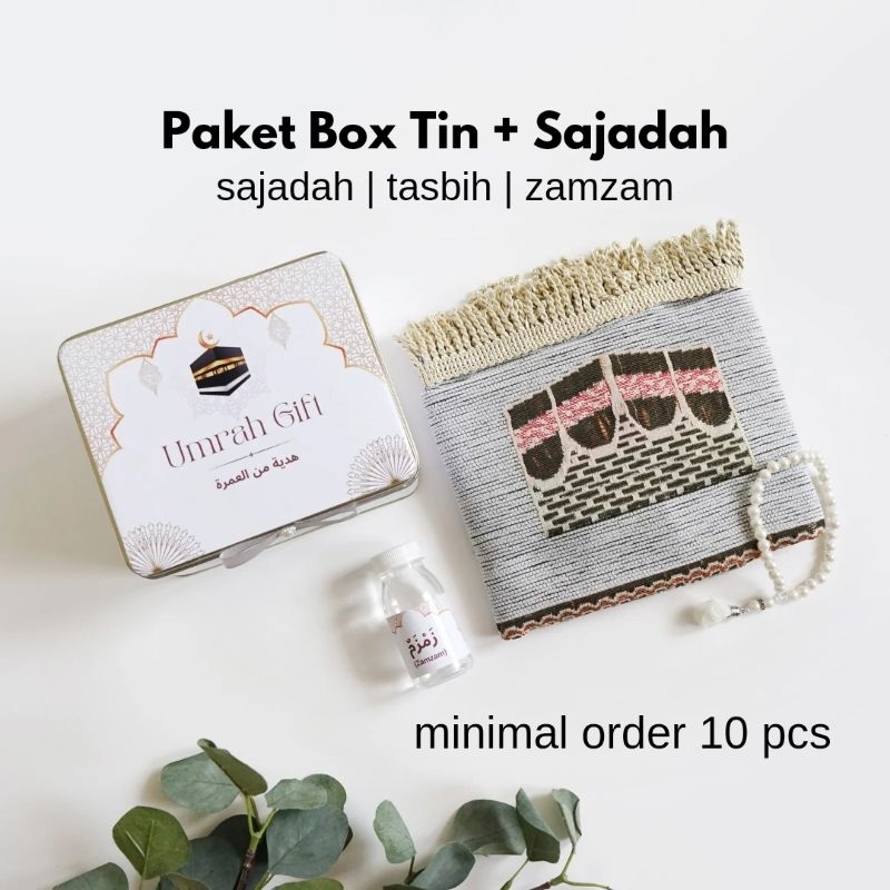 Jual Souvenir sajadah box tin oleh oleh haji umroh | Shopee Indonesia
