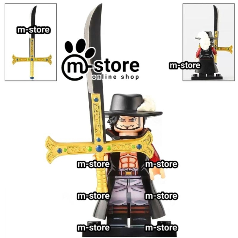 Jual brick one piece dracule mihawk mini toy figure | Shopee Indonesia