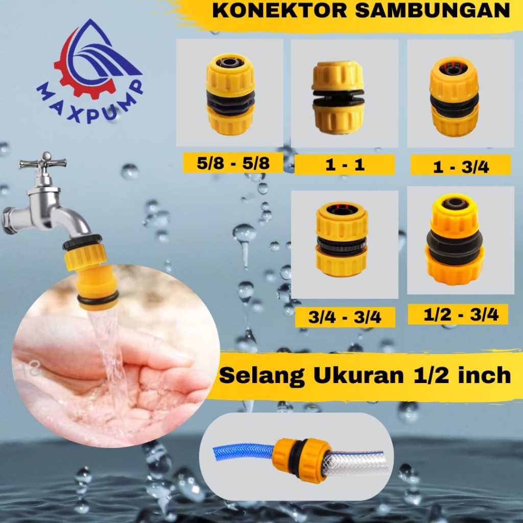 Jual MAXPUMP Konektor Selang Konektor Penyambung Selang Quick Release 3 ...