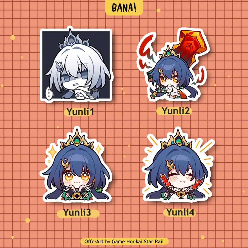 Jual Stiker Honkai Star Rail YUNLI Bijian Stiker Anime Waterproof ...